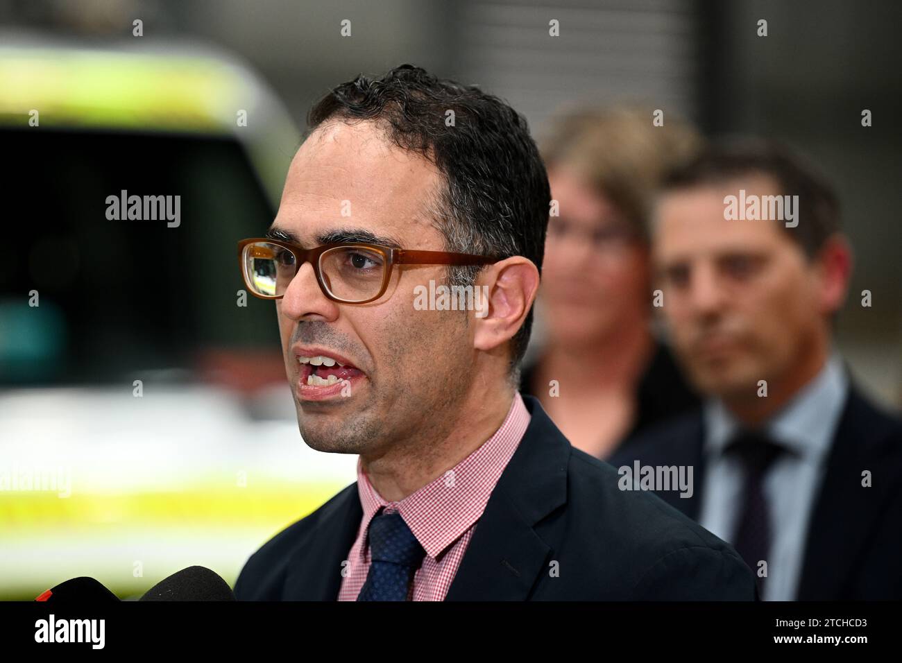Sydney, Australia. 13th Dec, 2023. NSW Treasurer Daniel Mookhey speaks ...