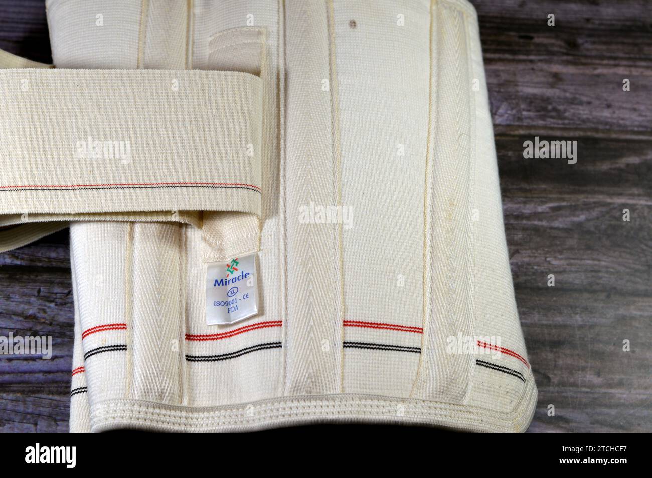 Cairo, Egypt, December 9 2023: Miracle lumbosacral support to mid and ...