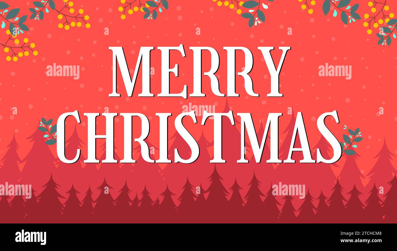 Christmas banner, Xmas sparkling lights garland with tree and golden ...