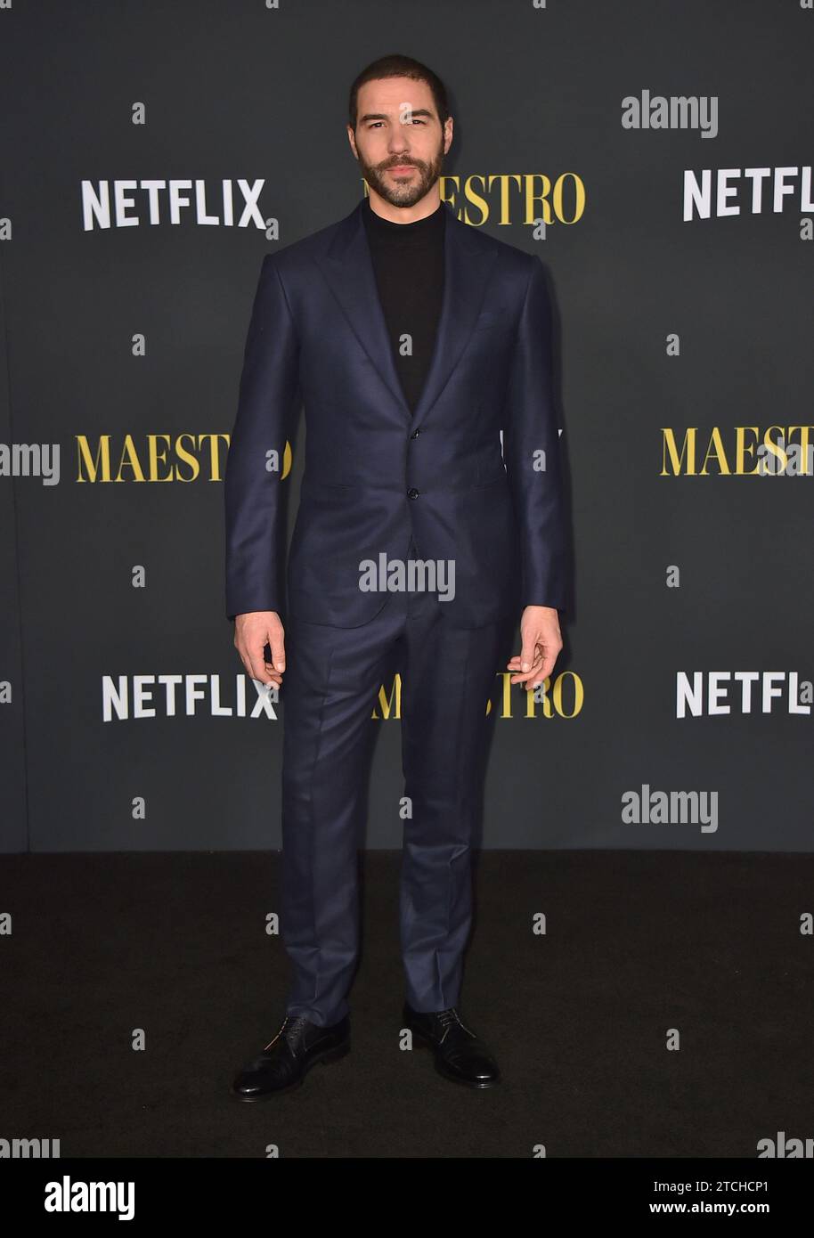 Tahar Rahim arrives at a special screening of "Maestro" on Tuesday, Dec ...