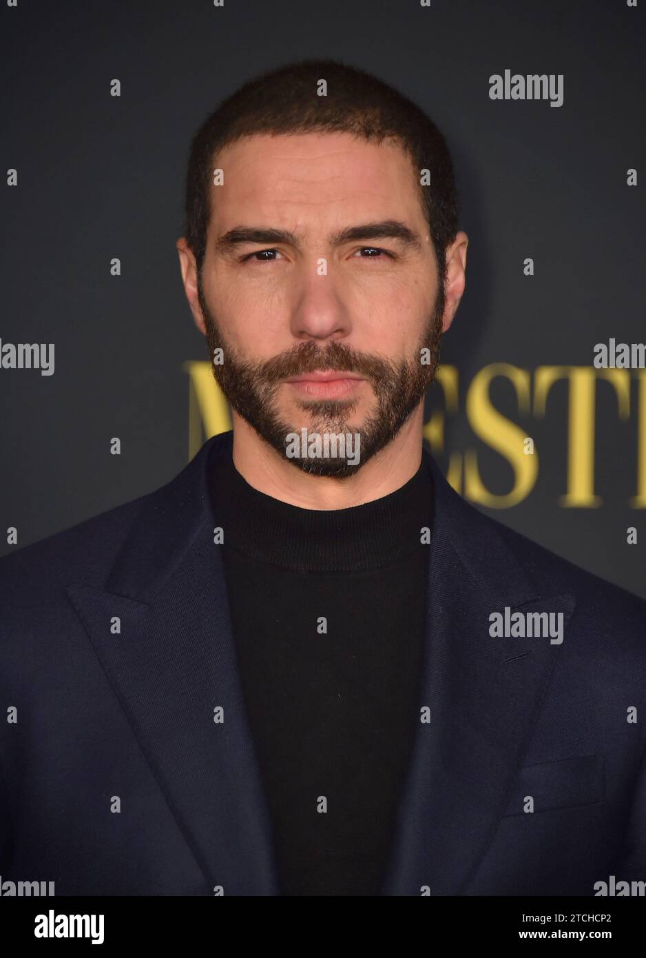 Tahar Rahim arrives at a special screening of "Maestro" on Tuesday, Dec ...