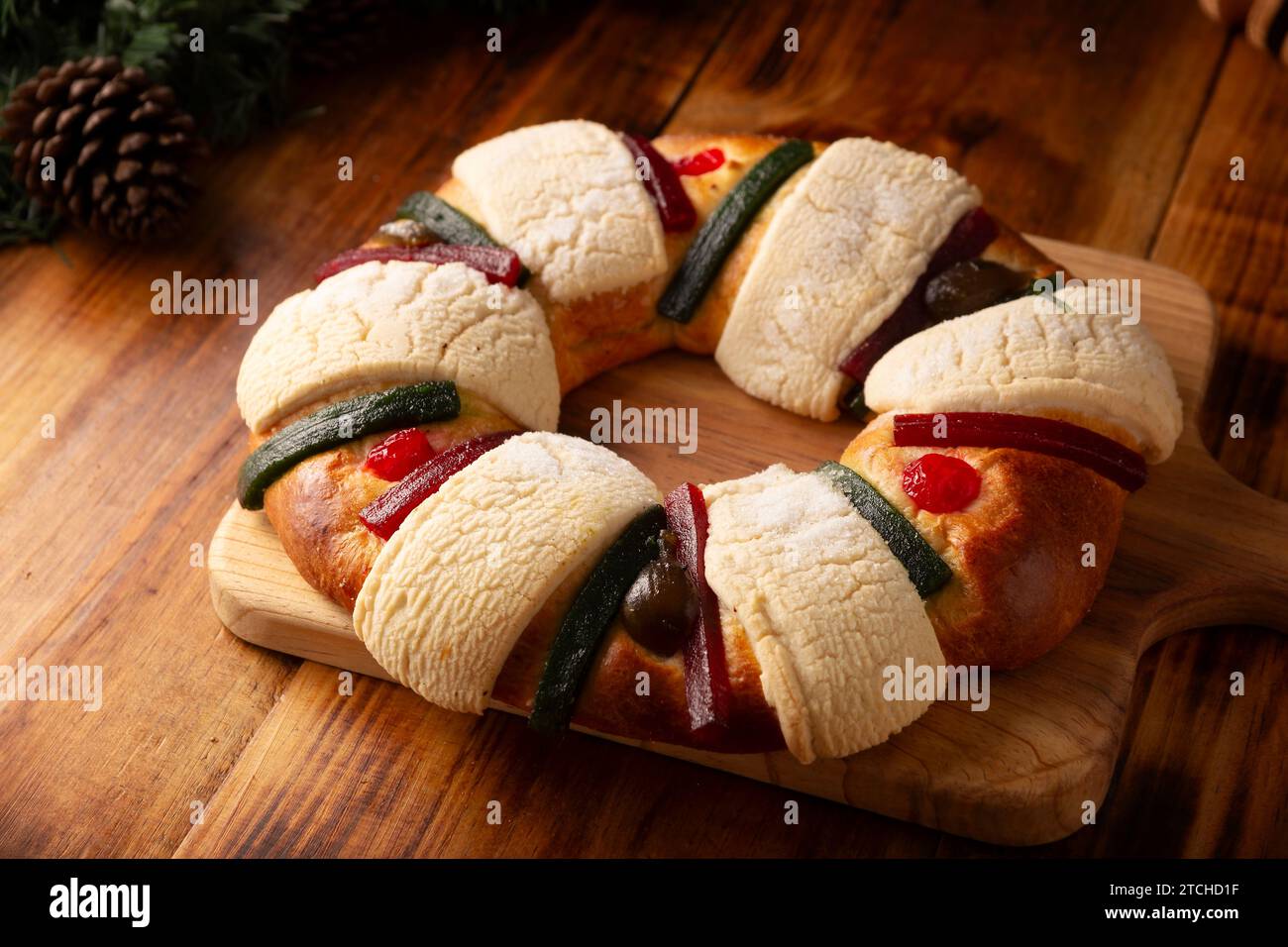 Three Kings Bread also called Rosca de Reyes, Roscon, Epiphany Cake ...