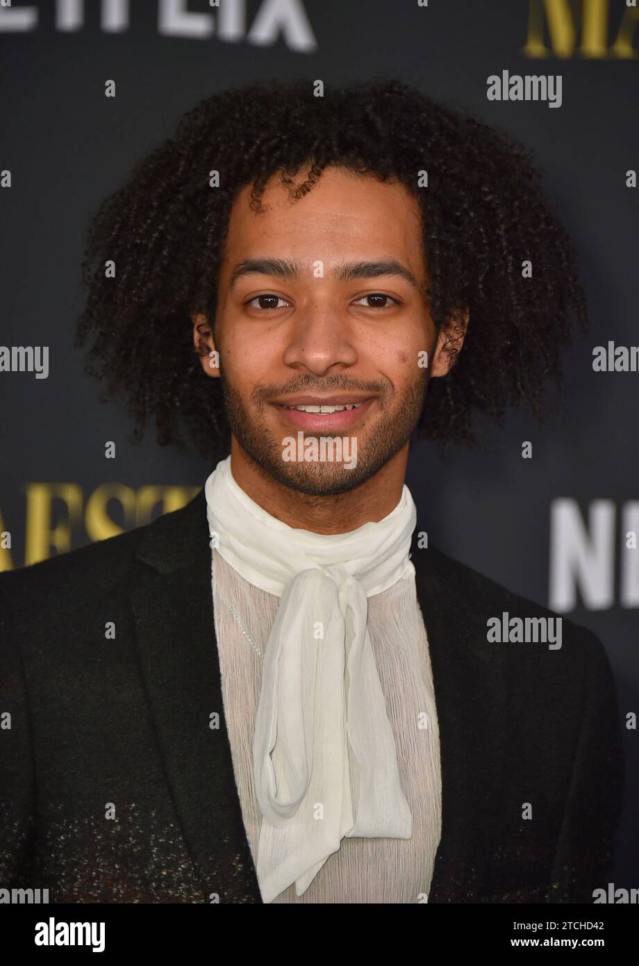Jordan Dobson arrives at a special screening of "Maestro" on Tuesday ...