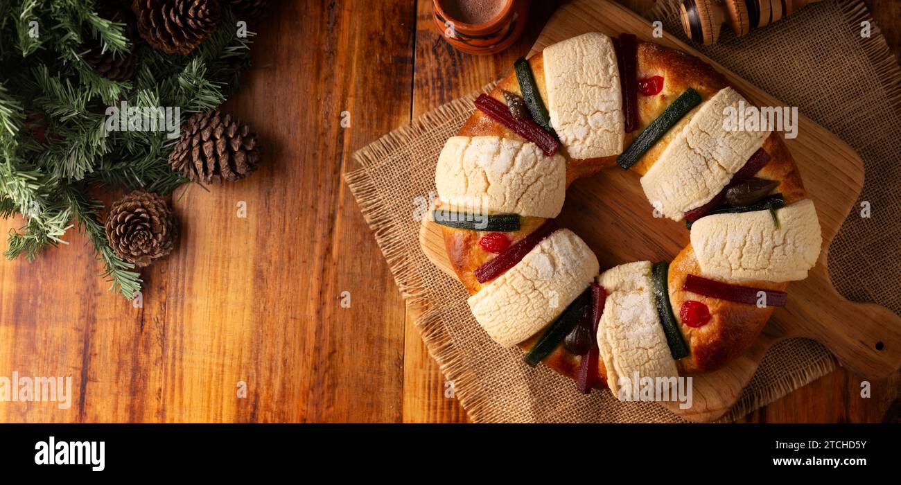 Three Kings Bread also called Rosca de Reyes, Roscon, Epiphany Cake ...