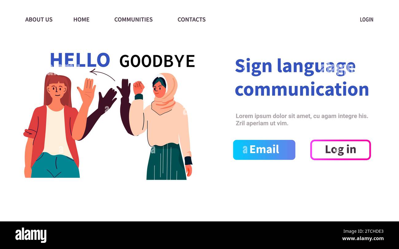 mix race women with hearing aid disabled girls using sign language ...