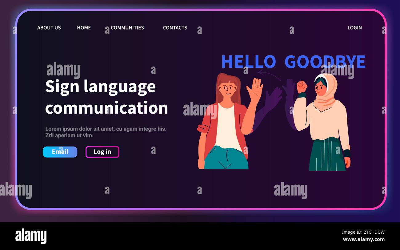 mix race women with hearing aid disabled girls using sign language ...