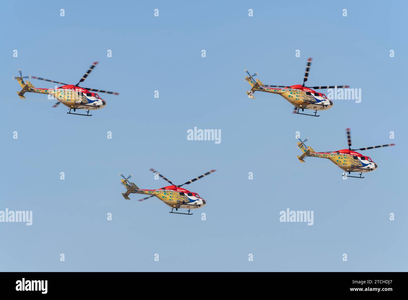 Sarang Display Team at Dubai Air Show 2023 in Dubai, UAE Stock Photo ...