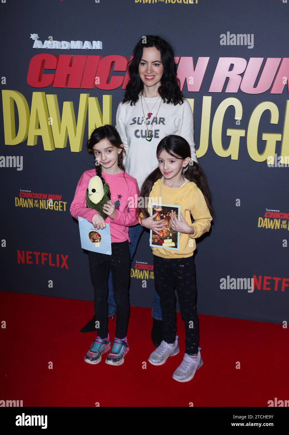Sally Humphreys-Wood seen attending the UK premiere of "Chicken Run ...