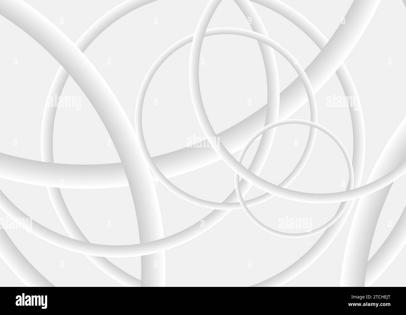 Grey white smooth circles abstract tech background. Vector design Stock Vector Image & Art - Alamy