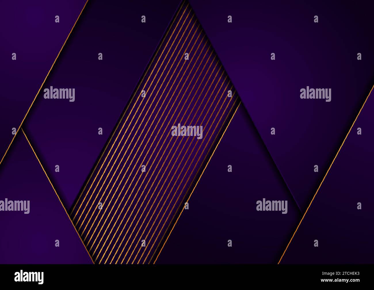 Dark violet and golden abstract tech geometric background. Luxury ...