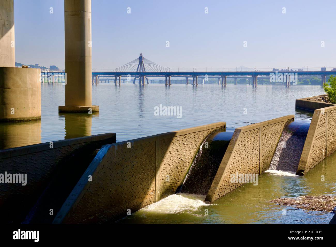 Seoul, South Korea - June 2, 2023: The Jamsil Fish Way in view, with ...