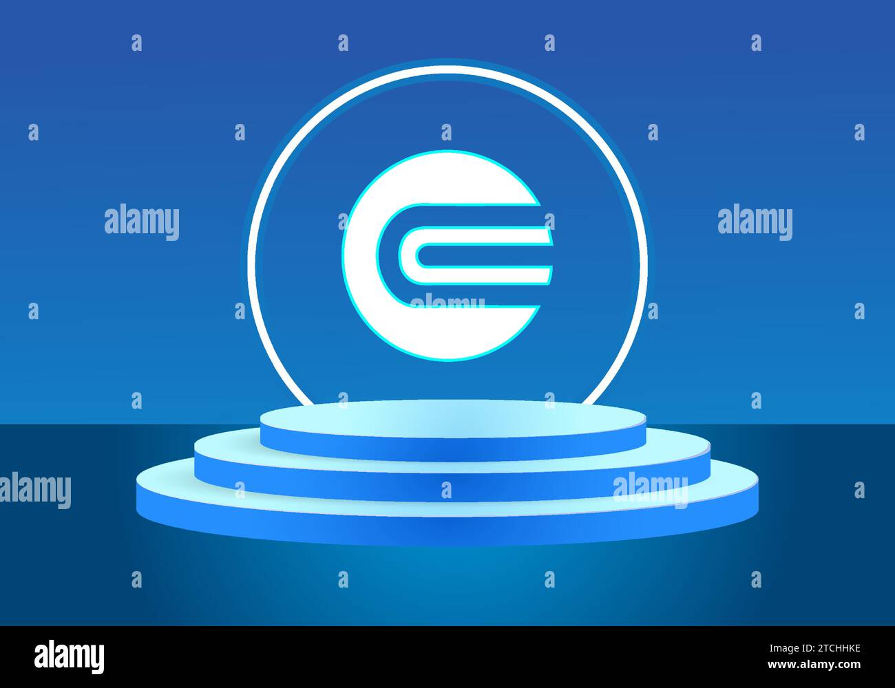 Letter EE blue logo sign. Vector logo design for business Stock Vector ...