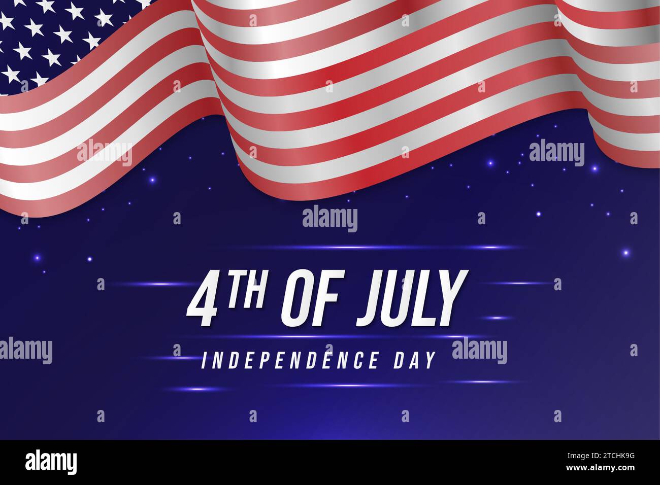 Fourth of july fireworks and flag Stock Vector Images - Alamy