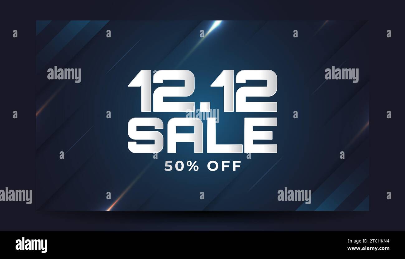 12.12 Shopping Sale Banner Background. 12 December Sale Poster or Flyer ...