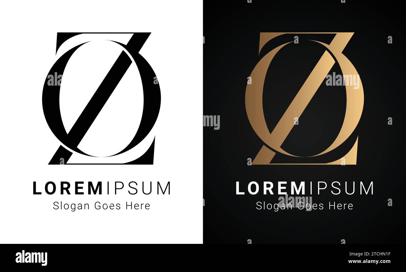 Qz minimal logo Stock Vector Images - Alamy