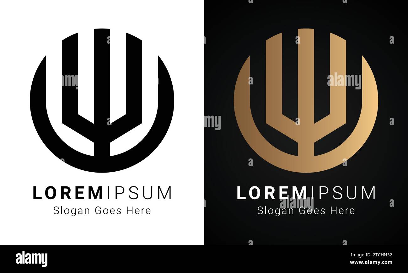 Vw minimal logo design hi-res stock photography and images - Alamy