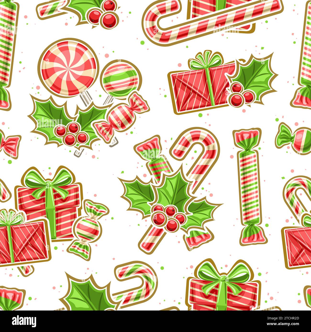 Vector Kids Christmas seamless pattern, decorative repeat background ...