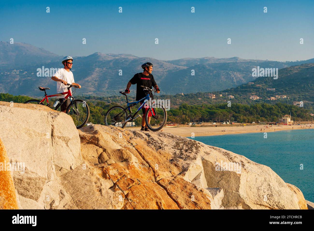 FRANCE, HAUTE-CORSE (2B) BALAGNE, AREGNO, VTT Stock Photo - Alamy