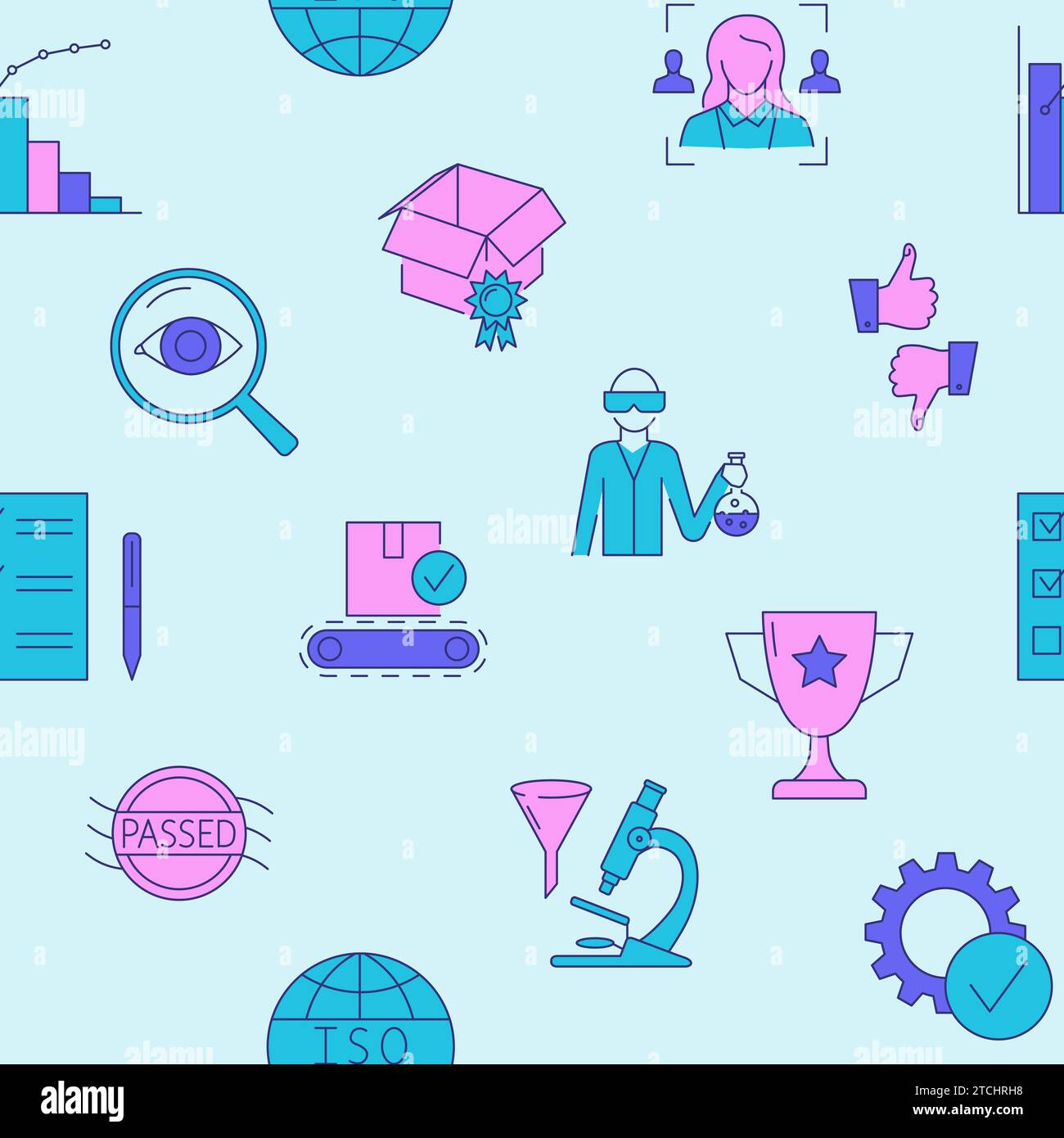 Product quality control seamless pattern. Vector illustration Stock ...