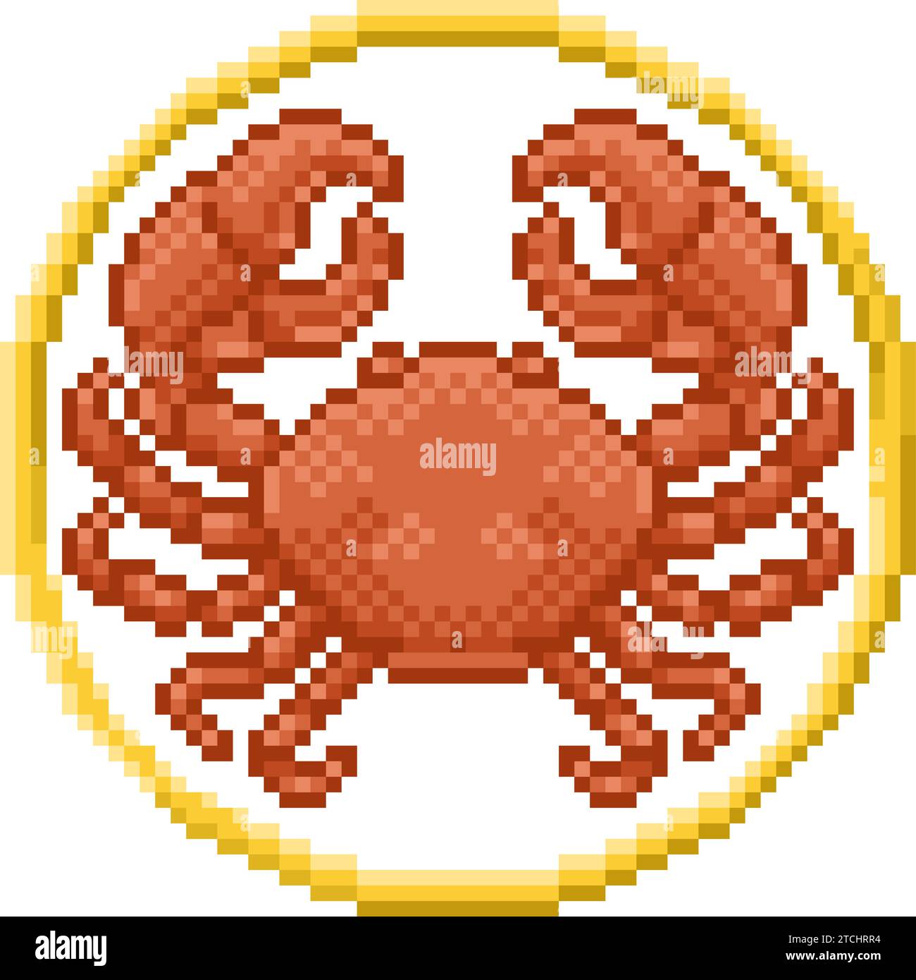 Zodiac Horoscope Astrology Cancer Pixel Art Sign Stock Vector Image & Art - Alamy