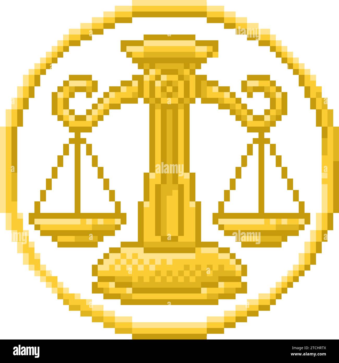 Zodiac Horoscope Astrology Libra Pixel Art Sign Stock Vector Image & Art - Alamy