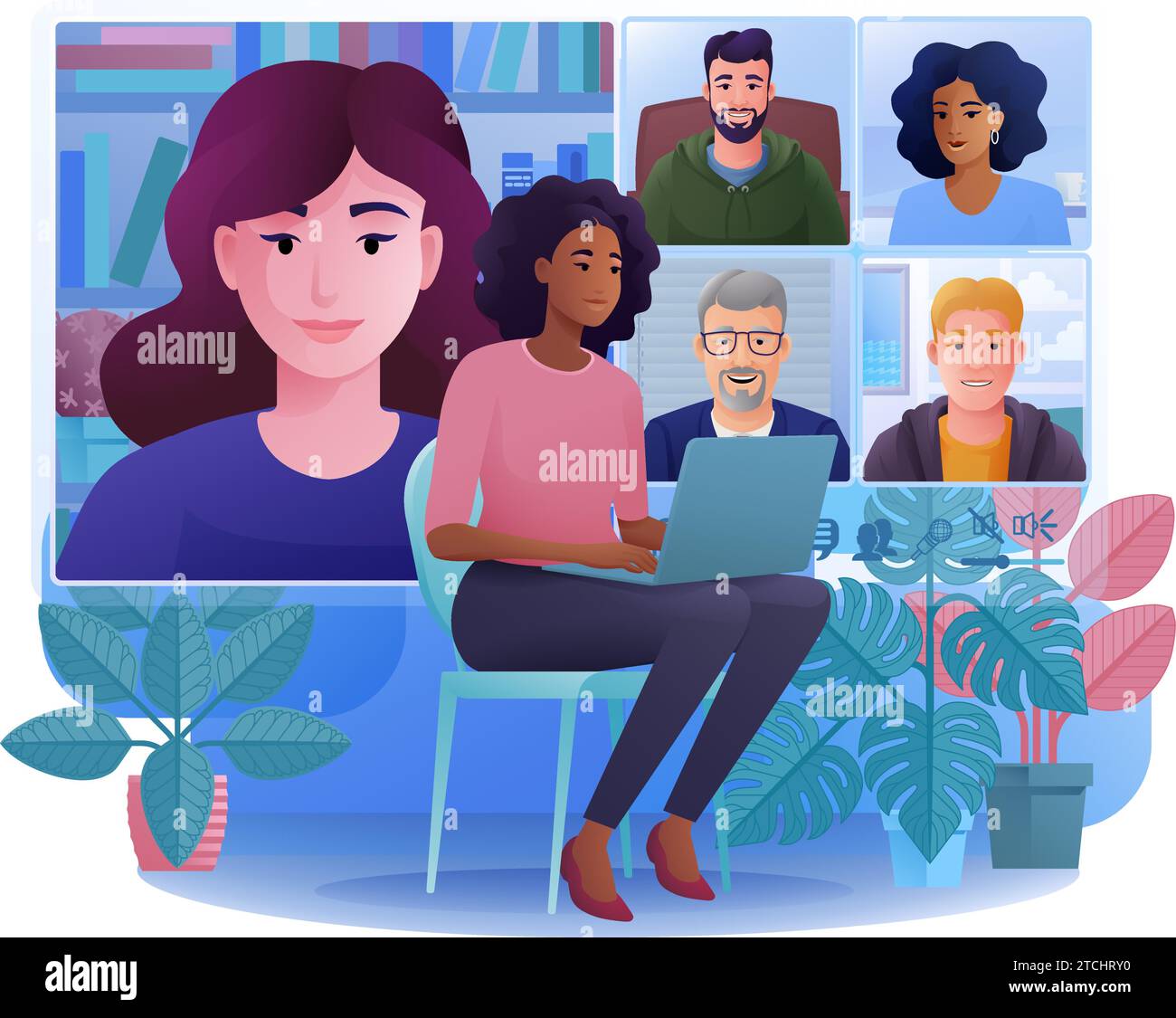 Laptop class african Stock Vector Images - Alamy