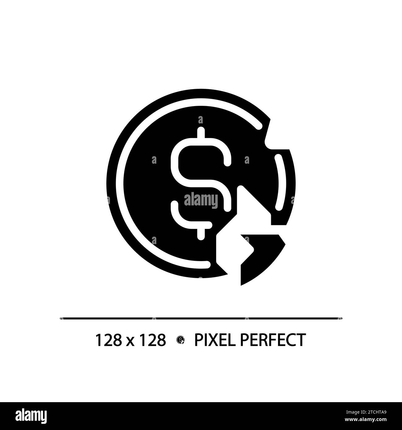 Money coin pixel dollar Black and White Stock Photos & Images - Alamy