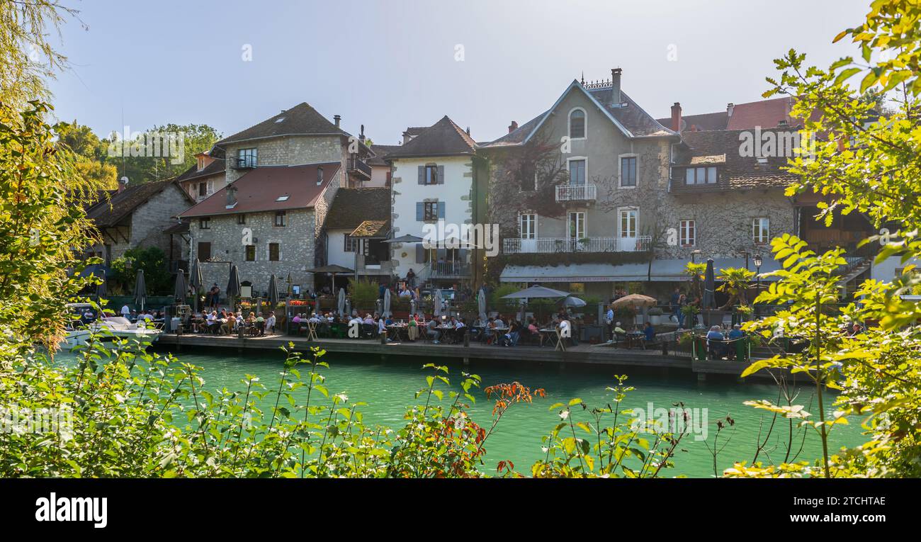 Village of Chanaz on the Savières canal, in Savoie, France Stock Photo ...