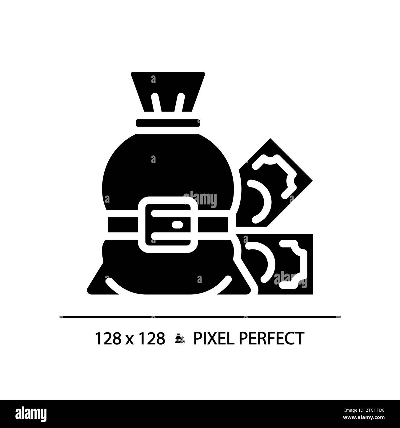 2D pixel perfect glyph style tight budget icon Stock Vector Image & Art ...