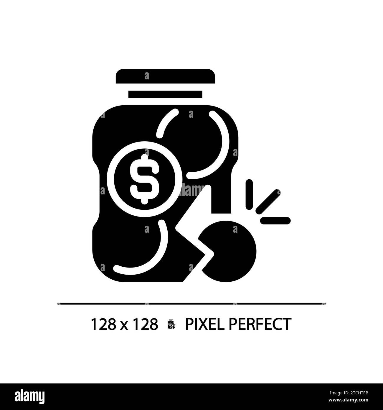 Broken money jar Stock Vector Images - Alamy