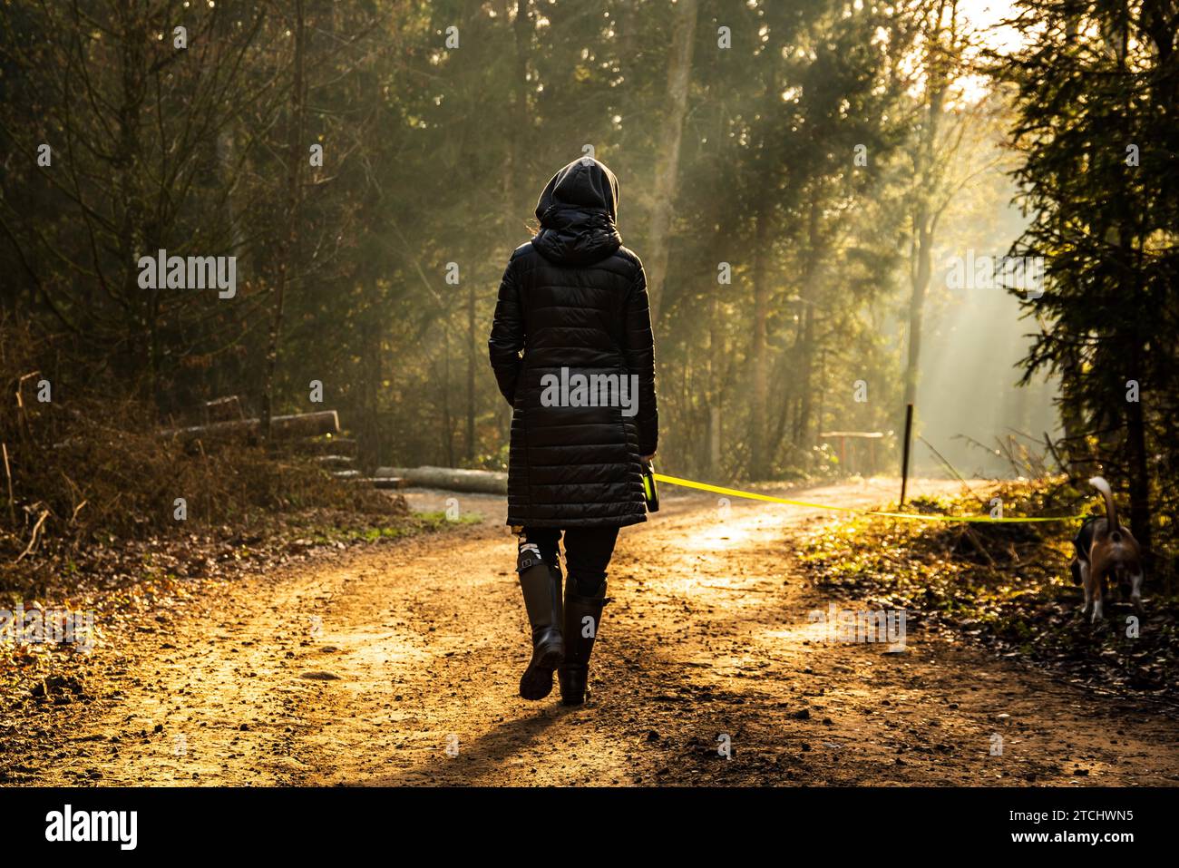 Beautiful girl walking in rainy hi-res stock photography and images - Alamy