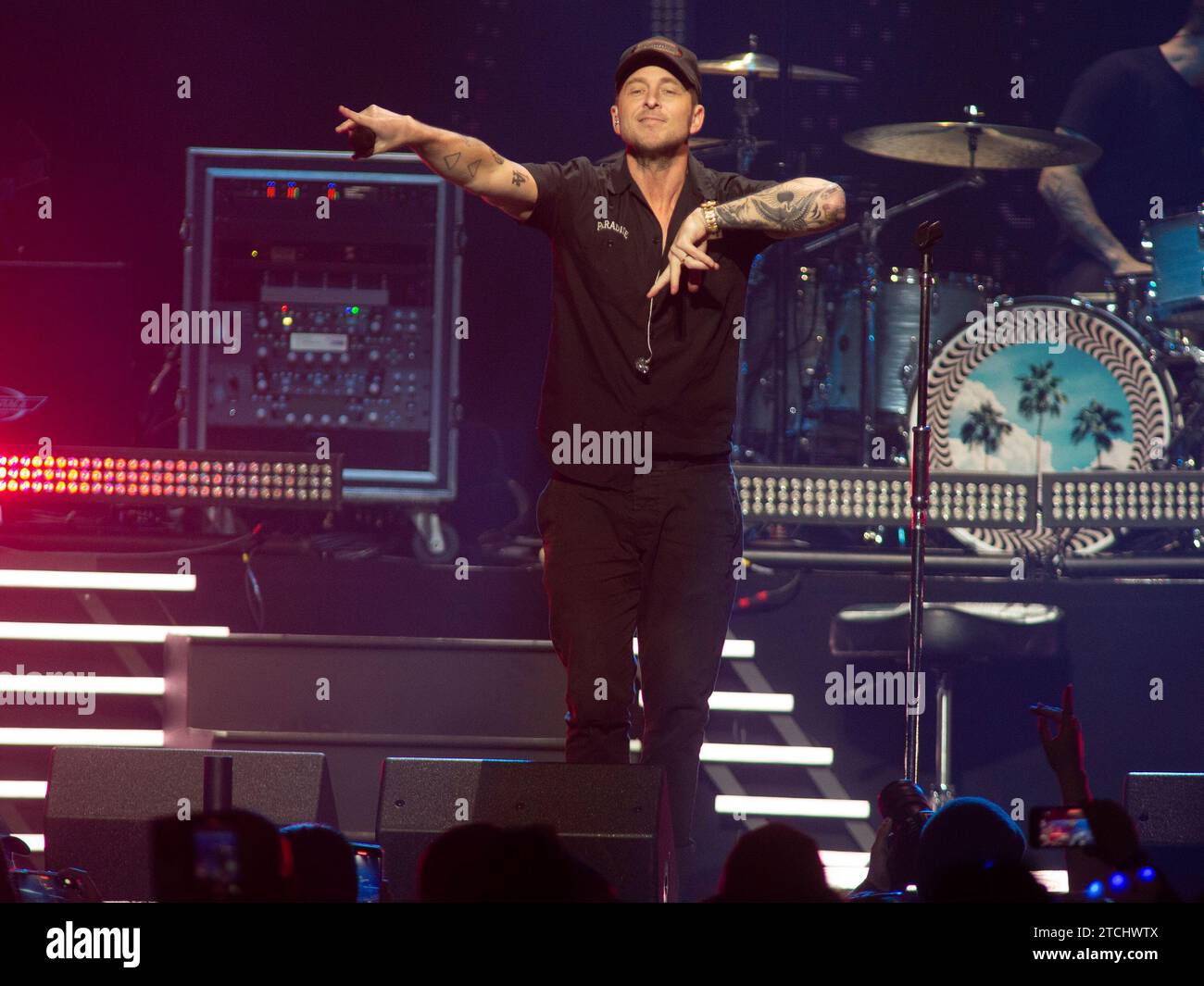 Ryan Tedder of the band OneRepublic performs in concert during Q102's ...