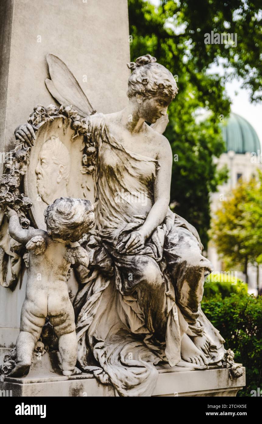 Vienna Austria 12.07.2013: The Vienna Central Cemetery Wien Zentralfriedhof is one of the ...
