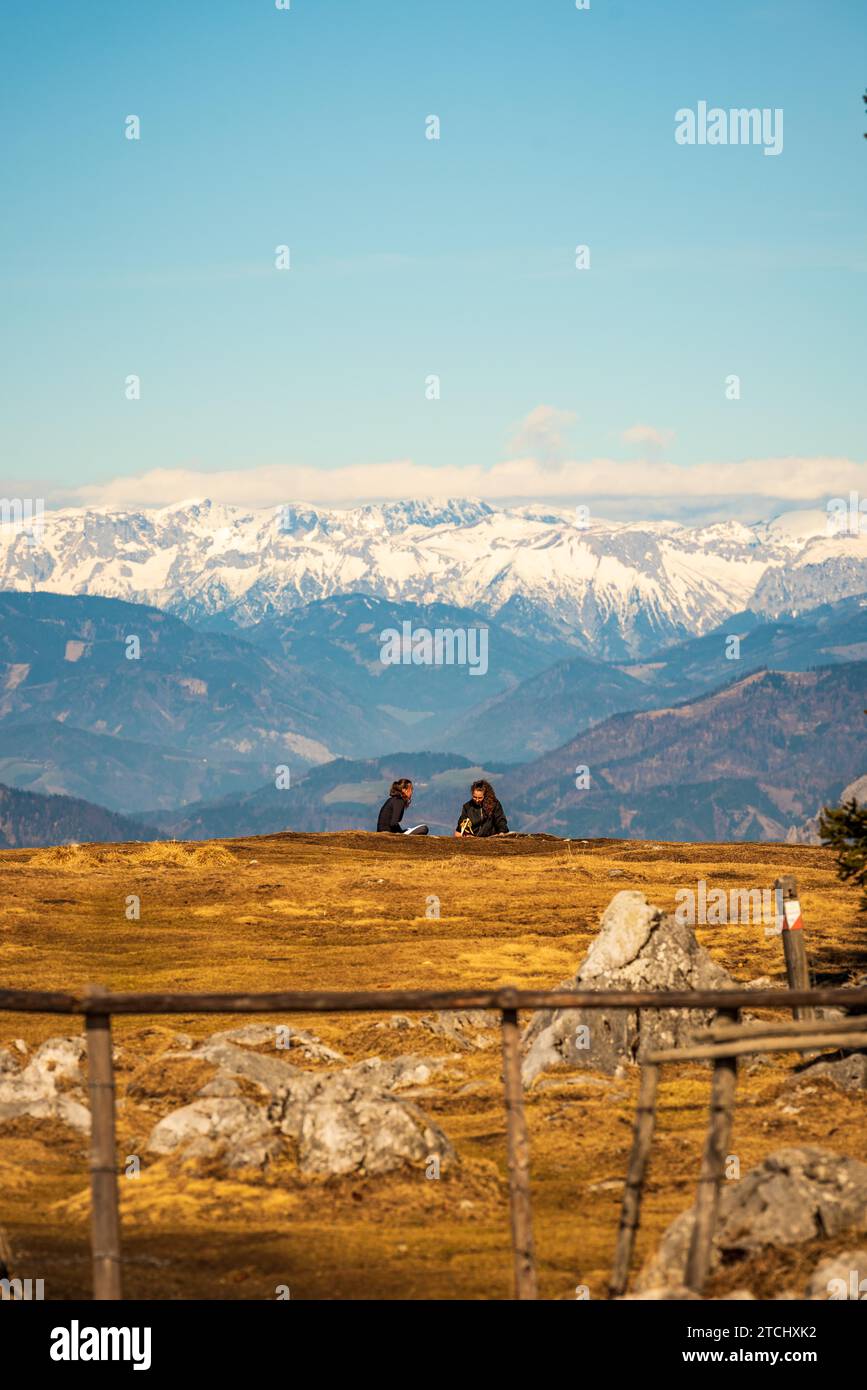 St. Radegund, Austria 12.03.2020, View from Schockl mountain in Graz ...