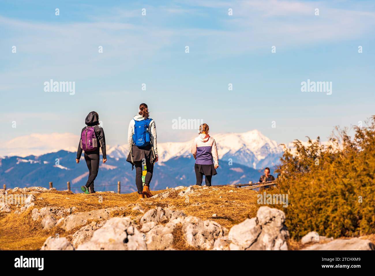 St. Radegund, Austria 12.03.2020, View from Schockl mountain in Graz ...