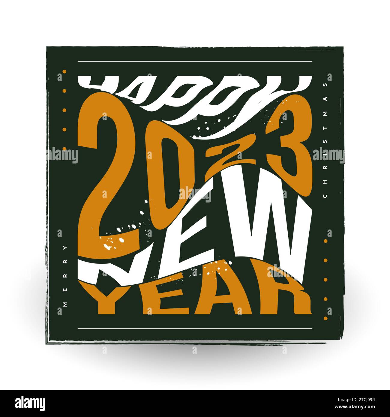 Vintage 2023 happy new Stock Vector Images - Alamy