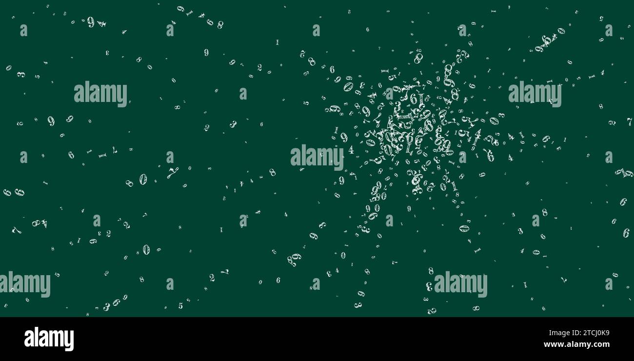 Falling numbers. Math study concept with flying digits. Back to school ...