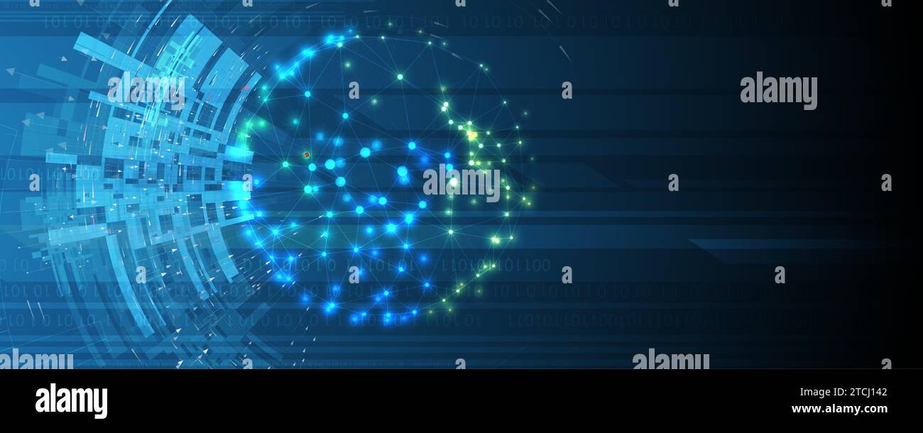 Technology Network Vector Background.. Science and technology ...