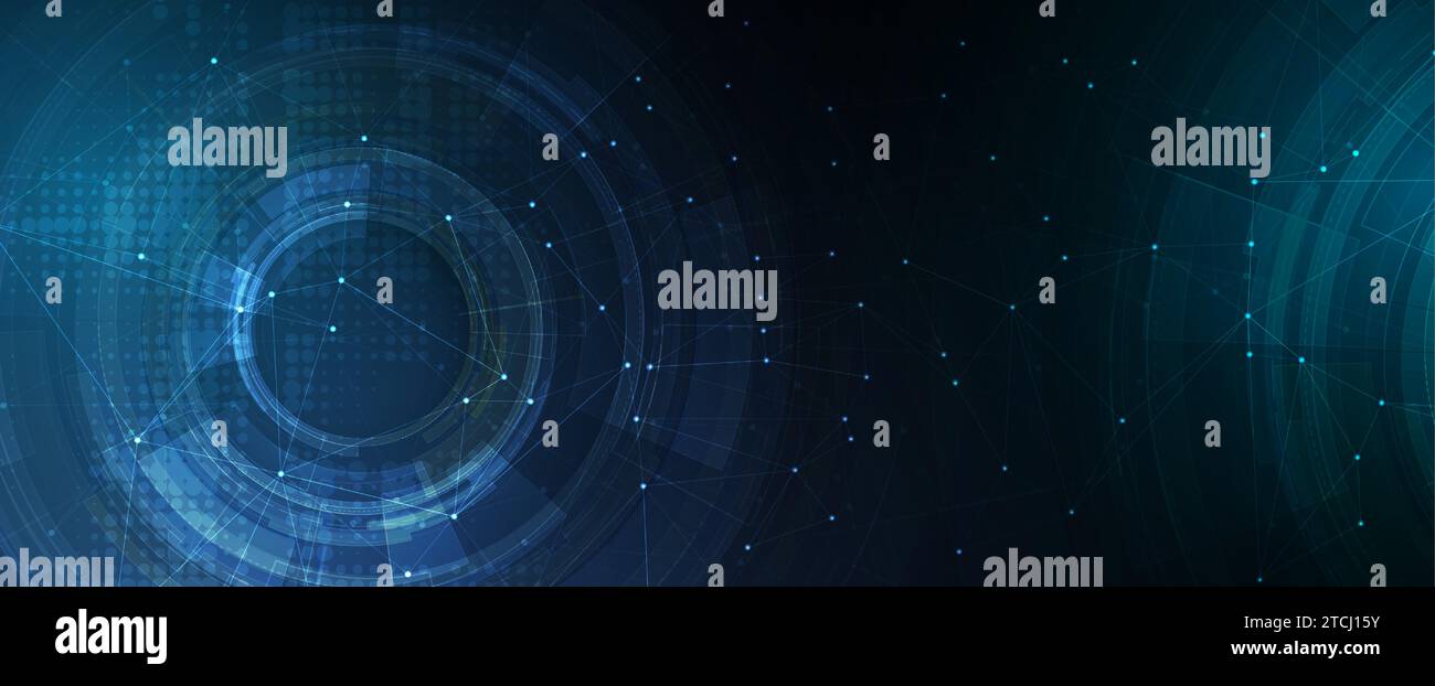 Technology Network Vector Background.. Science and technology ...