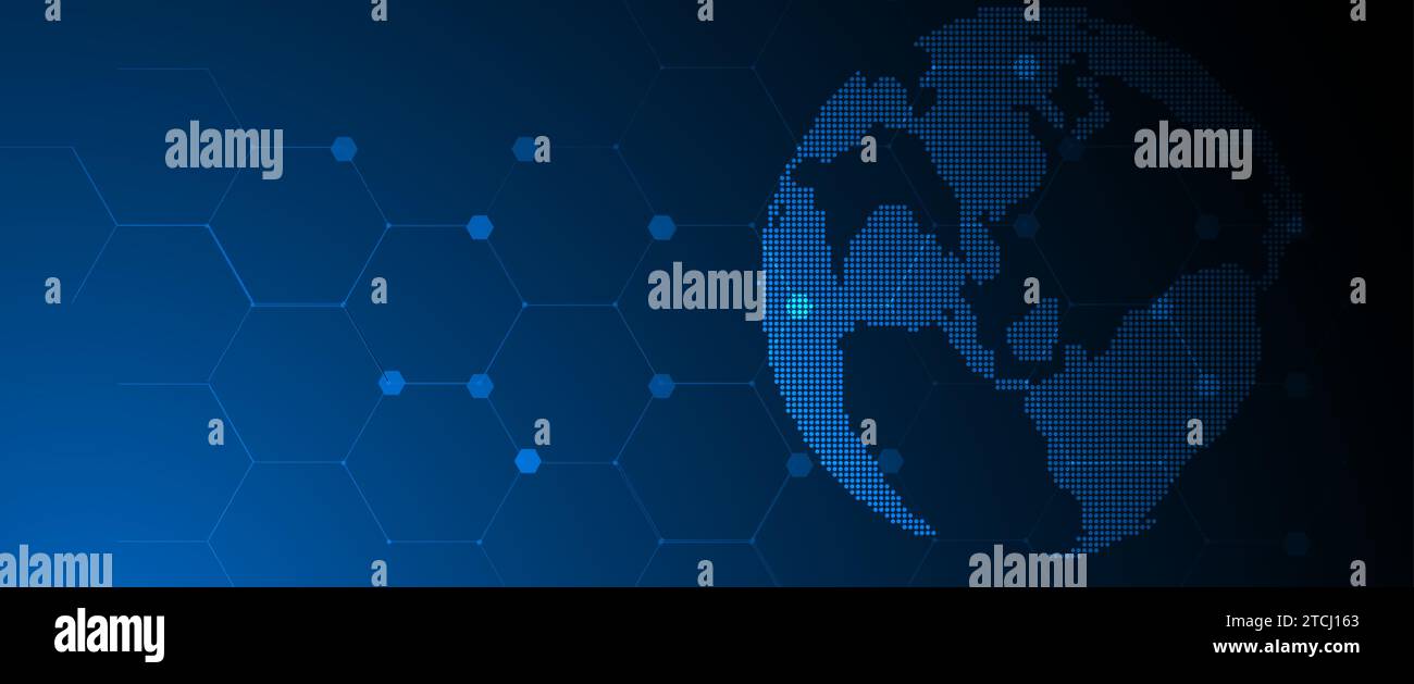 Technology Network Vector Background.. Science and technology ...