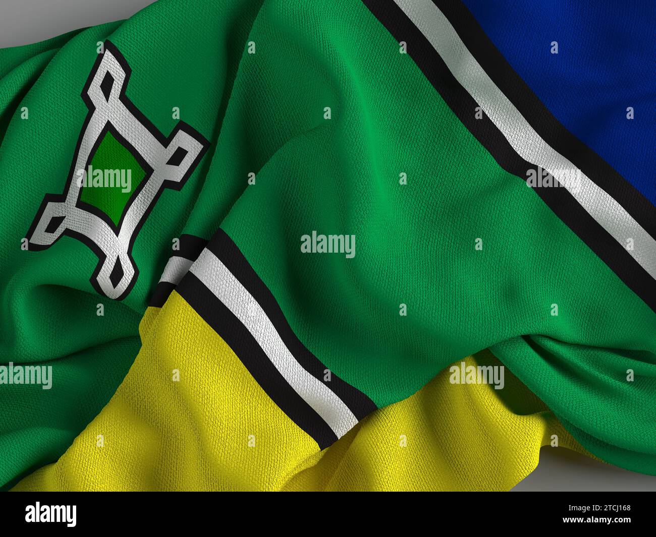 The flag of the state of Amapá, North region, Brazil - 3D illustration ...