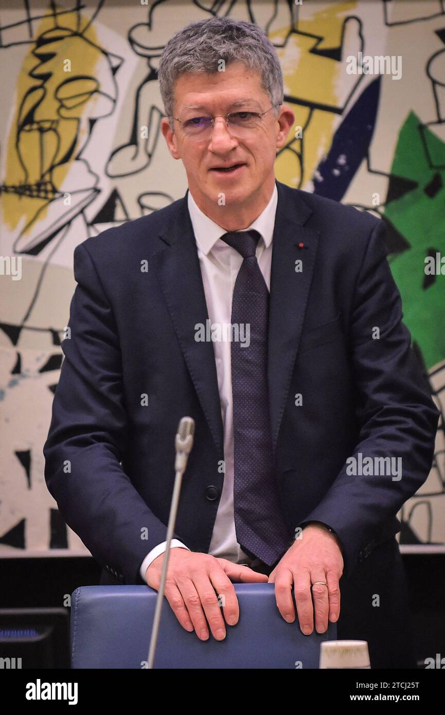 Paris, France. 13th Dec, 2023. President of the public establishment ...