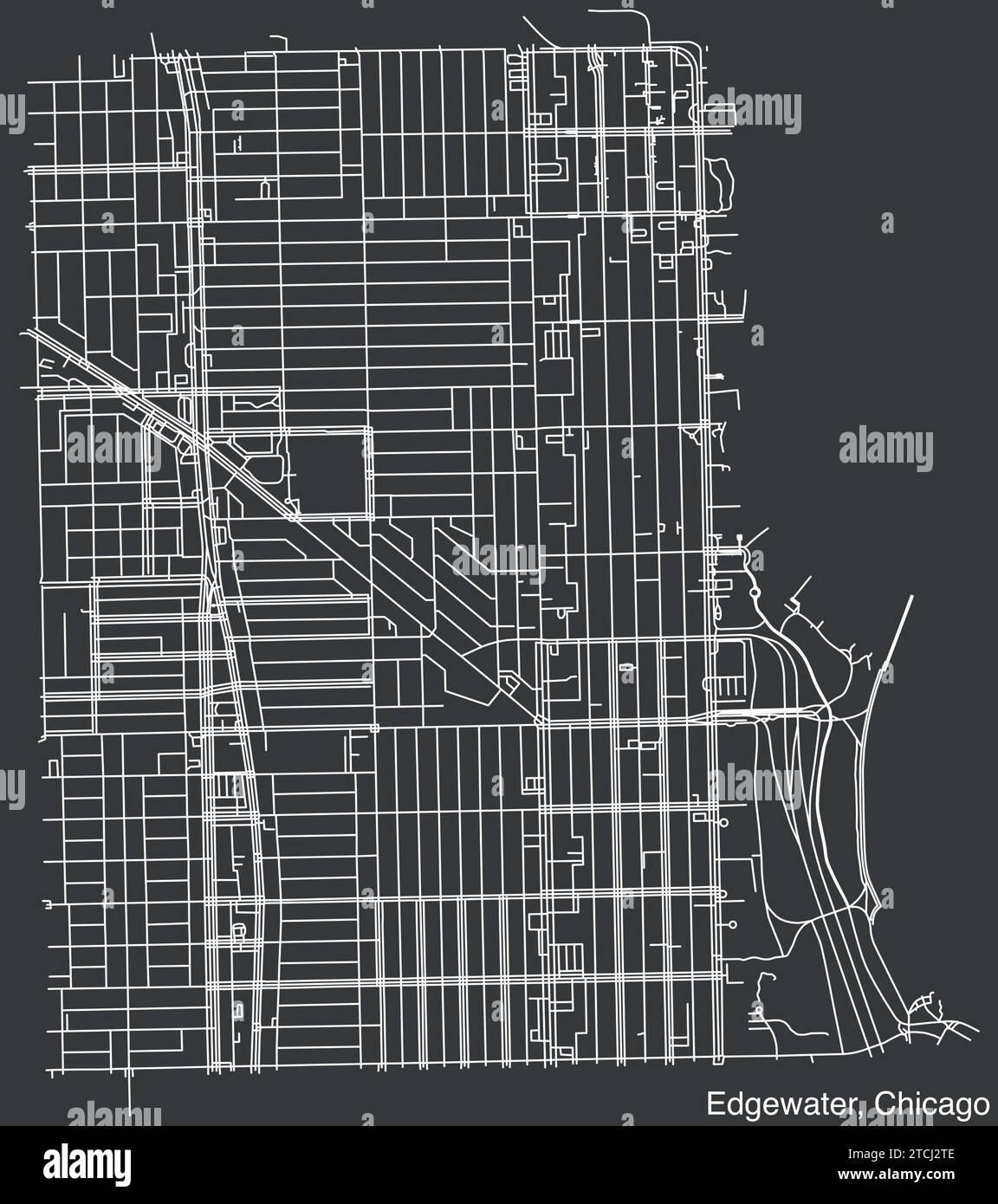 Edgewater map hi-res stock photography and images - Alamy