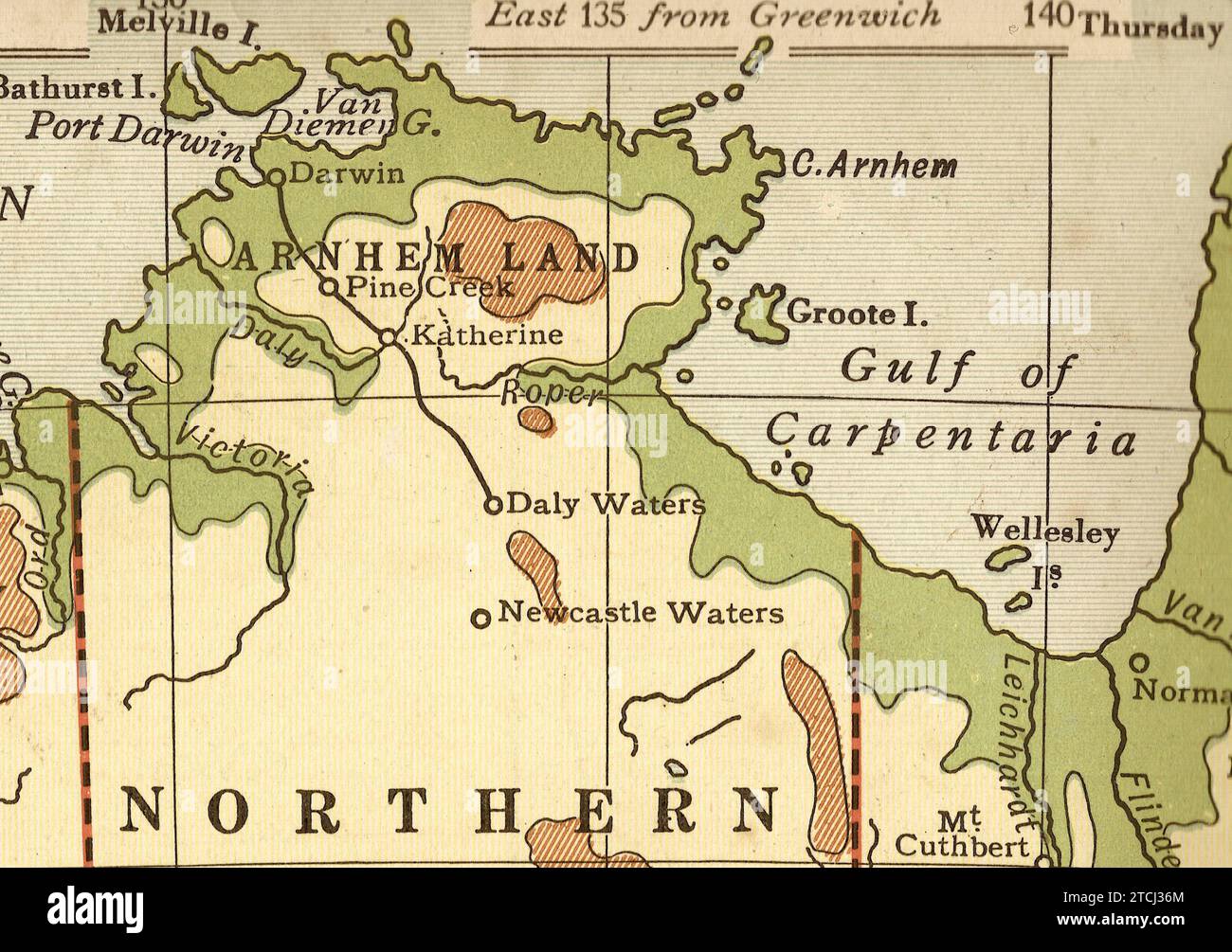 Darwin australia map hi-res stock photography and images - Alamy