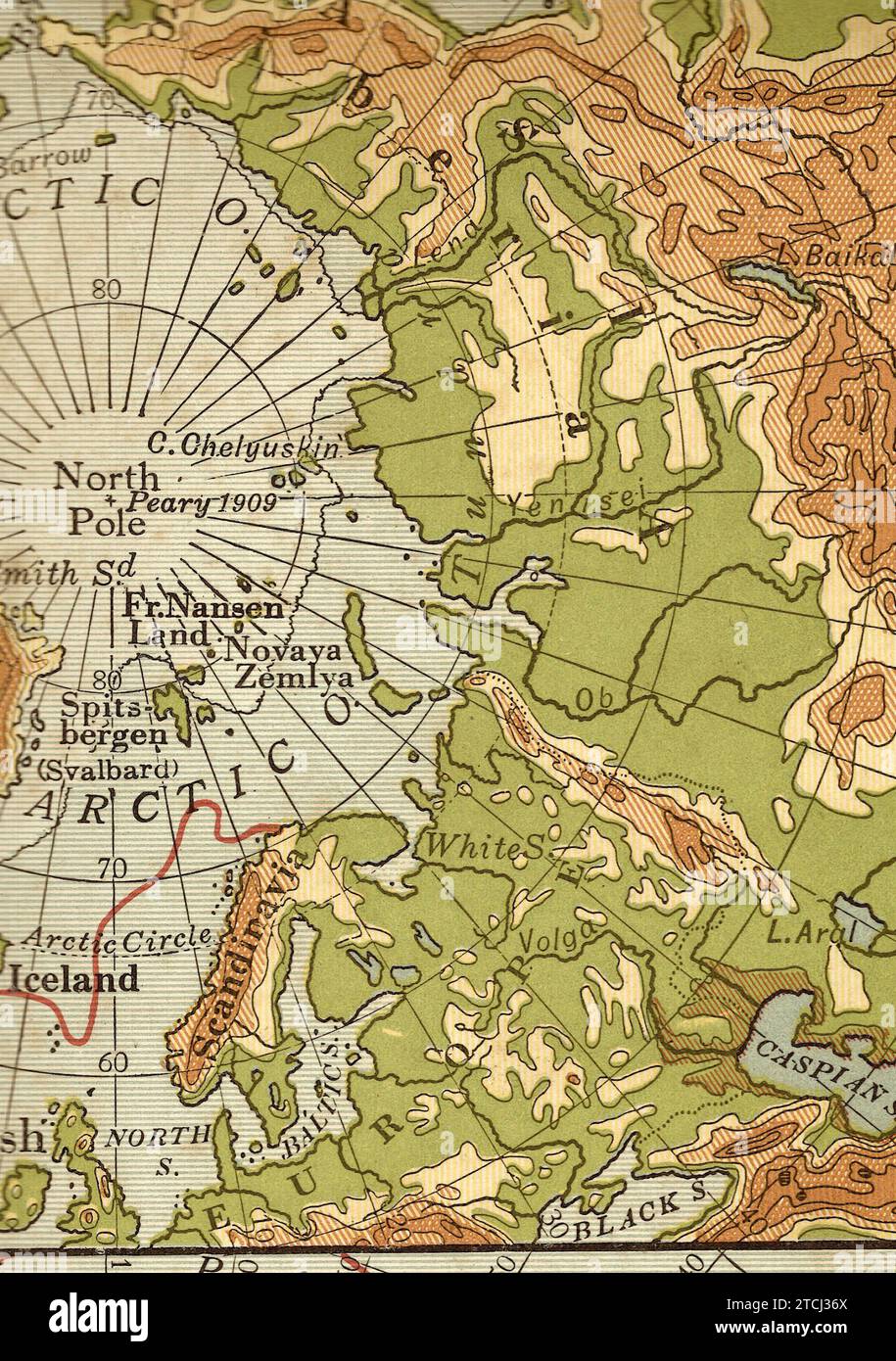 Geographic north pole map hi-res stock photography and images - Alamy