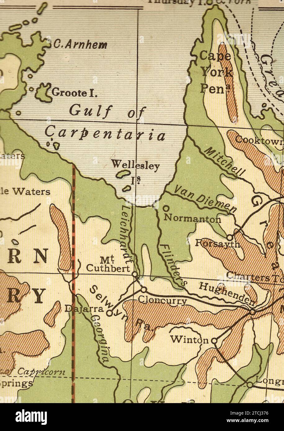 Outline map of carpentaria hi-res stock photography and images - Alamy