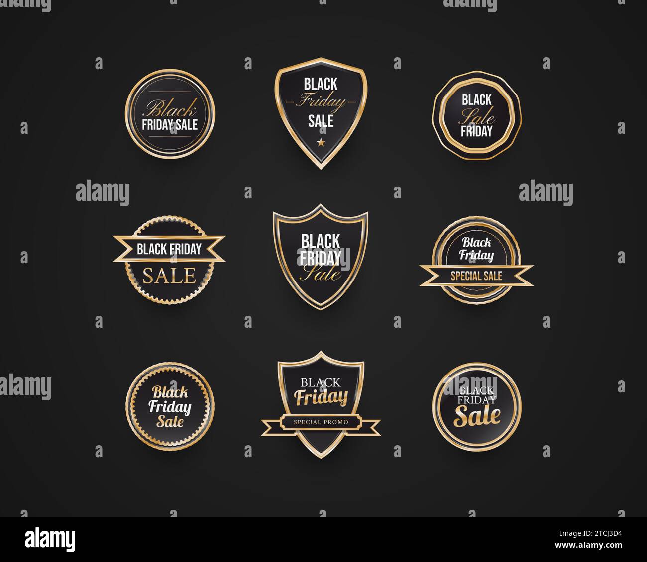 Black friday labels collection hi-res stock photography and images - Alamy