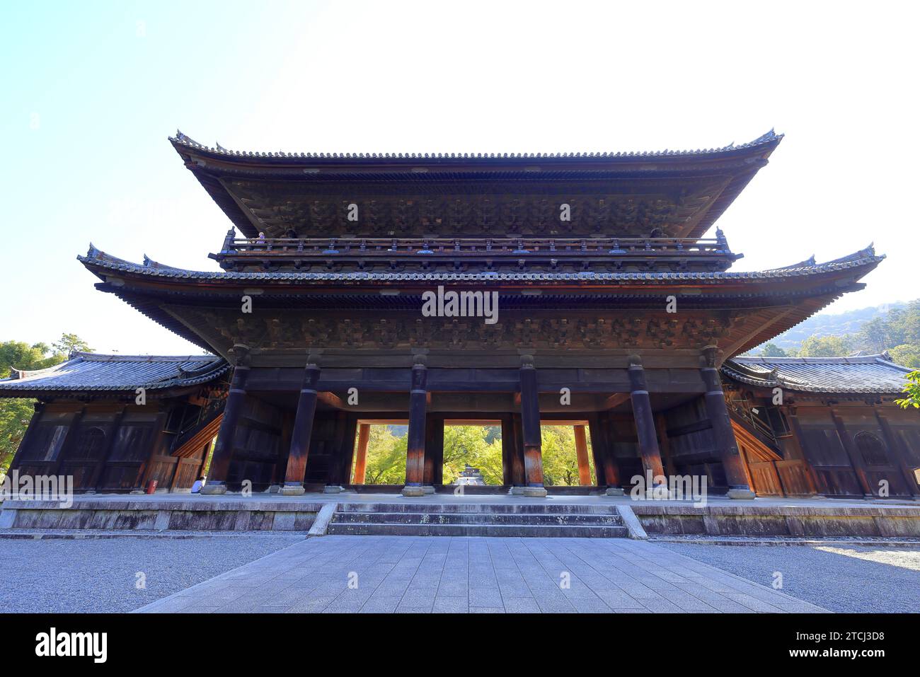 Nanzen-ji Temple, a Buddhist temple complex with a Zen garden, forested ...
