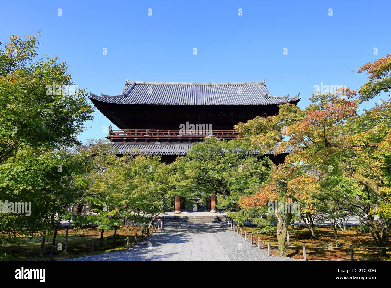Nanzen-ji Temple, a Buddhist temple complex with a Zen garden, forested ...