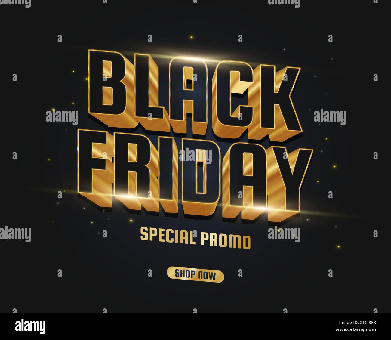 Black friday sale gift golden Stock Vector Images - Alamy